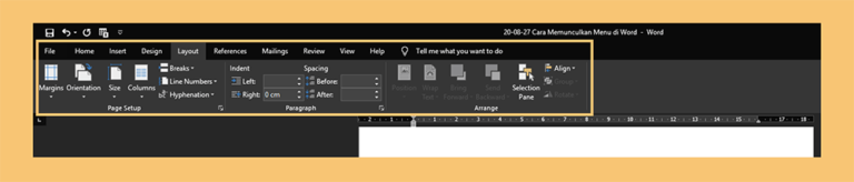 √ Cara Menampilkan Menu di Word yang Tidak Muncul / Hilang √ Cara Menampilkan Menu di Word yang Tidak Muncul / Hilang